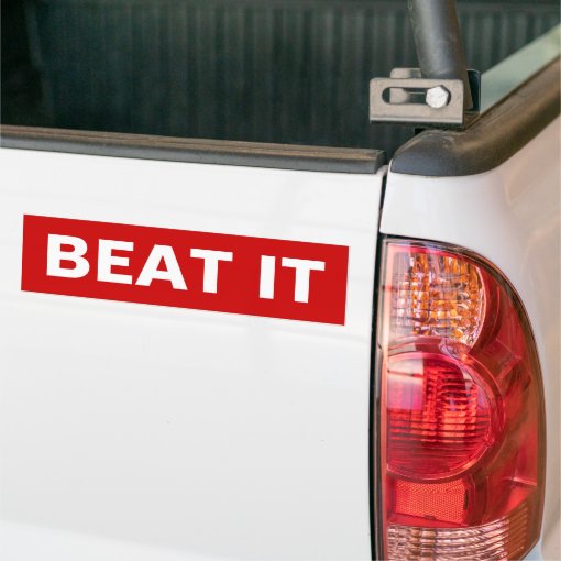 Beat It Bumper Sticker 1980's | Zazzle