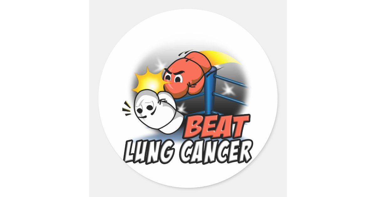 Beat Lung Cancer Classic Round Sticker | Zazzle