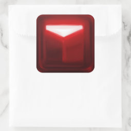 Beat Saber Red Note Block Artsy Square Sticker | Zazzle