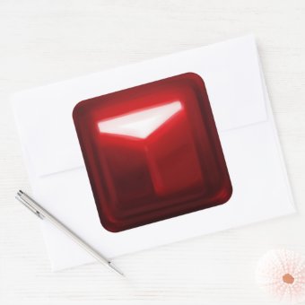 Beat Saber Red Note Block Artsy Square Sticker | Zazzle
