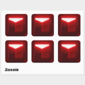 Beat Saber Red Note Block Artsy Square Sticker | Zazzle