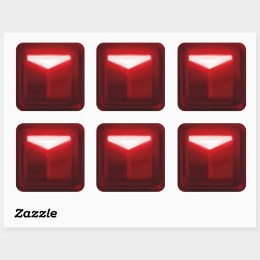 Beat Saber Red Note Block Artsy Square Sticker | Zazzle