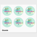 Beatitude Quote with Butterflies and Blossoms Classic Round Sticker ...