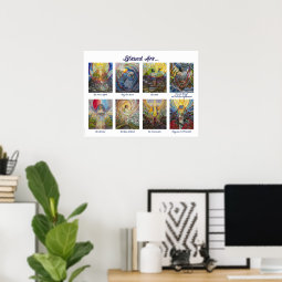 Beatitudes Illustrated Christian Poster | Zazzle