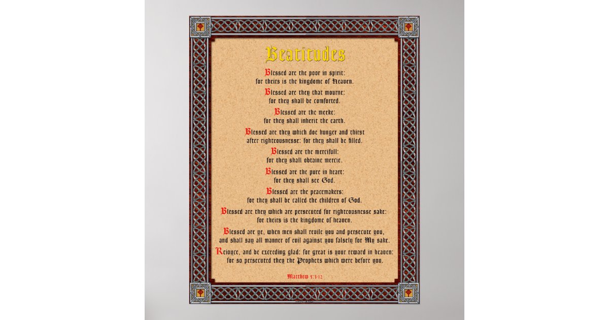 Beatitudes Poster | Zazzle