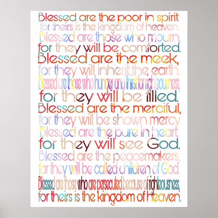 Beatitudes poster | Zazzle