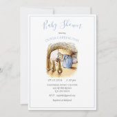 Beatrix Potter Blue Bunny Baby Shower Invitation | Zazzle