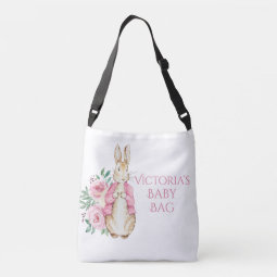 Beatrix Potter Bunny Rabbit Pink Baby Crossbody Bag | Zazzle