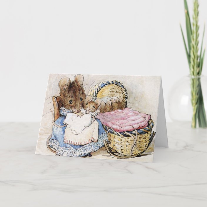Beatrix Potter, Mother and Baby, Custom Card | Zazzle.com