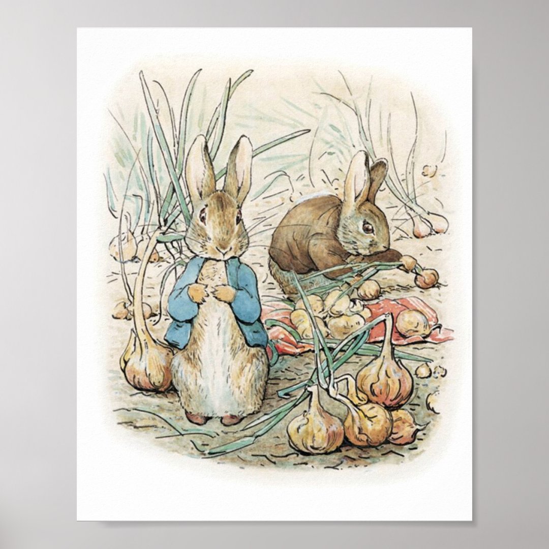 Beatrix Potter Peter Rabbit And Benjamin Bunny Poster | Zazzle