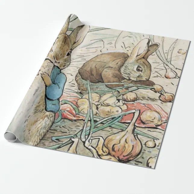 Beatrix Potter Peter Rabbit And Benjamin Bunny Wrapping Paper | Zazzle