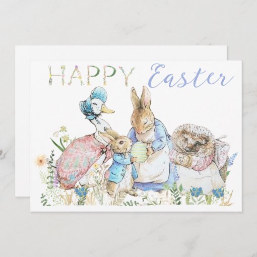 Beatrix Potter Peter the Rabbit Easter Card | Zazzle