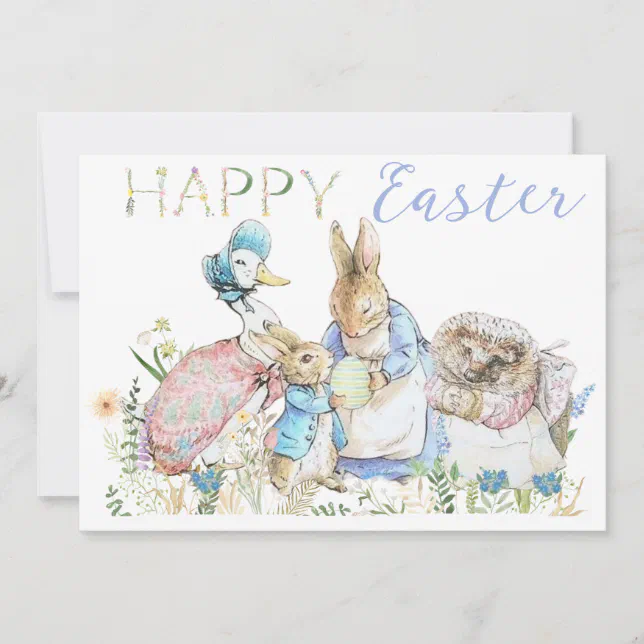 Beatrix Potter Peter the Rabbit Easter Card | Zazzle