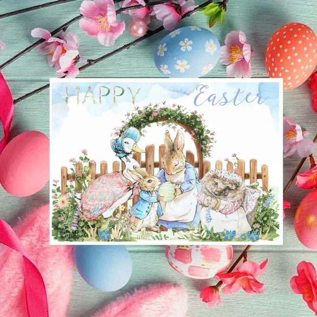 Beatrix Potter Peter the Rabbit Easter Card | Zazzle