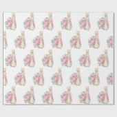 Beatrix Potter Pink Floral Baby Shower Wrapping Paper | Zazzle