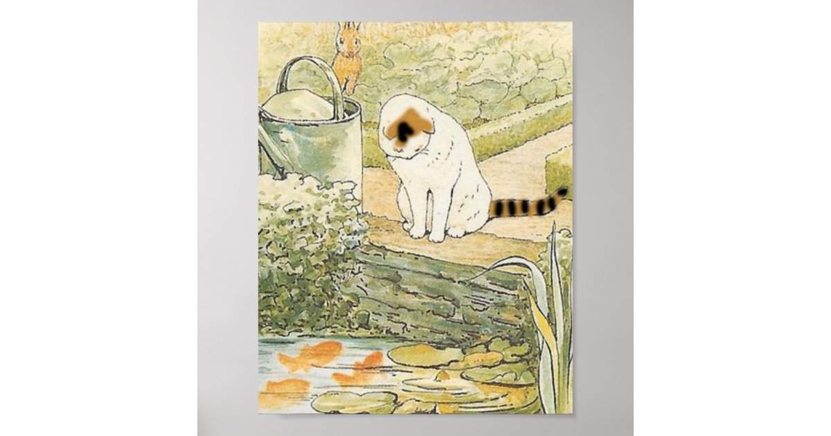 Beatrix Potter - White Cat Poster | Zazzle