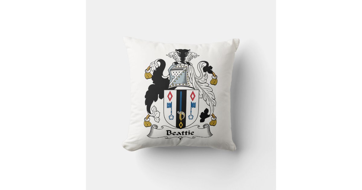 Beattie Family Crest Throw Pillow | Zazzle