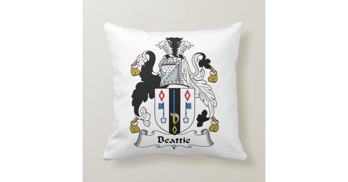 Beattie Family Crest Throw Pillow | Zazzle.com