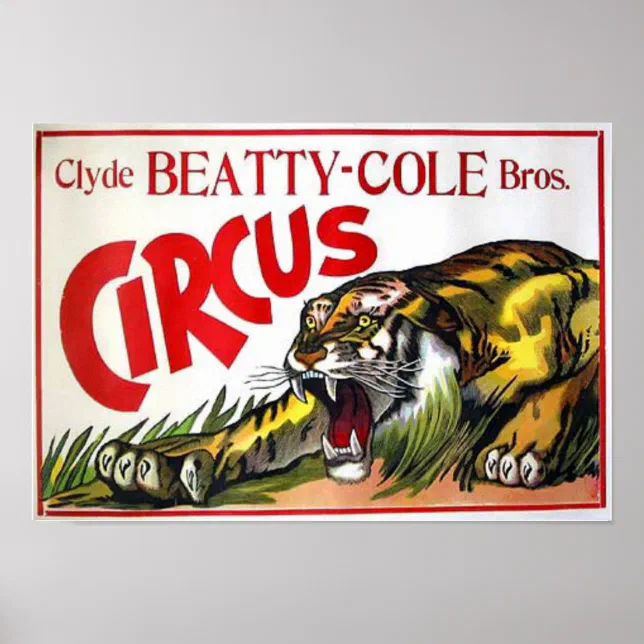 Beatty Cole Circus Poster | Zazzle