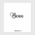 Beau Name - Handwritten Calligraphy Sticker | Zazzle
