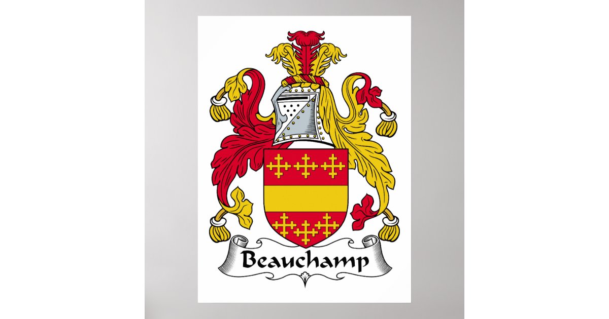 Beauchamp Family Crest Poster | Zazzle