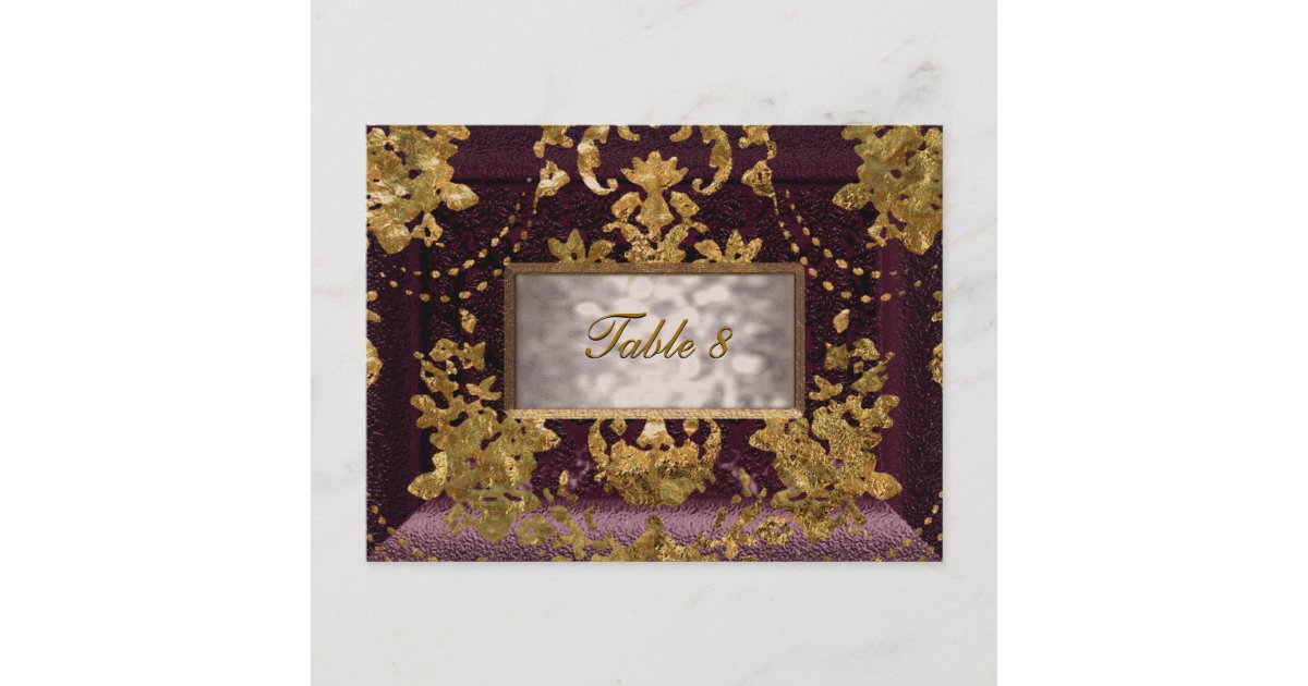 Beaumanoir Paige Victorian Table Number Card | Zazzle