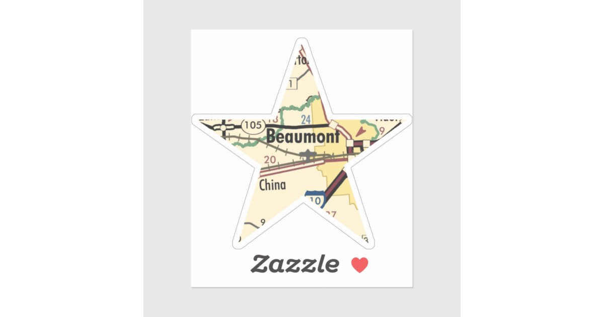 Beaumont TX Map Sticker | Zazzle