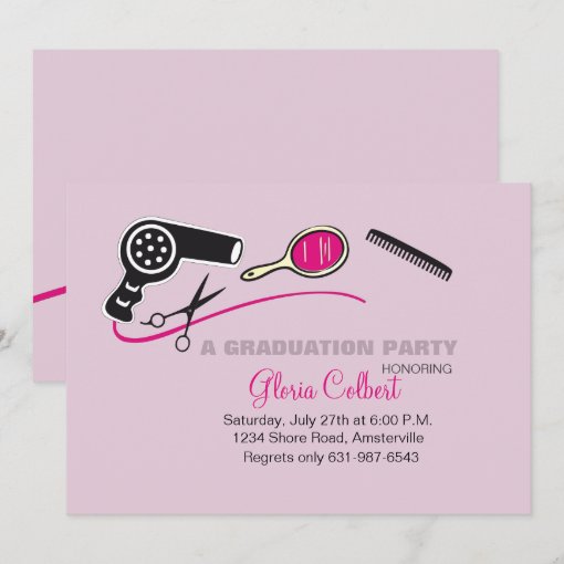 Beautician Beauty School Graduation Invites | Zazzle