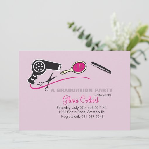 Beautician Beauty School Graduation Invites | Zazzle