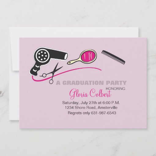Beautician Beauty School Graduation Invites | Zazzle