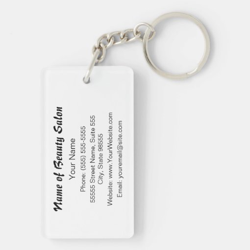 Beautician Pink and Black Girly Girl Hair Stylist Keychain | Zazzle