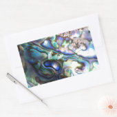 Beautiful abalone shell rectangular sticker | Zazzle
