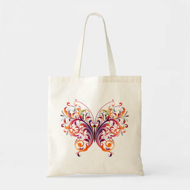 Beautiful Abstract Butterfly Tote Bag | Zazzle