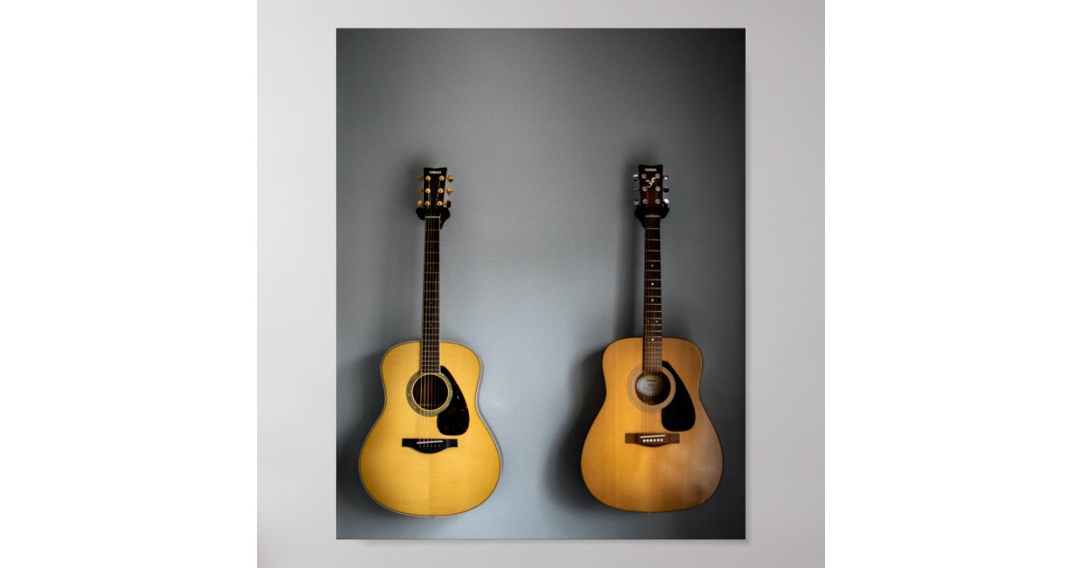 Beautiful Acoustic Guitar Poster | Zazzle