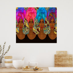 Beautiful African American - Black Woman Poster | Zazzle