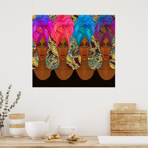 Beautiful African American - Black Woman Poster | Zazzle