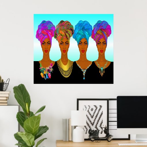 Beautiful African American / Black Women Poster | Zazzle