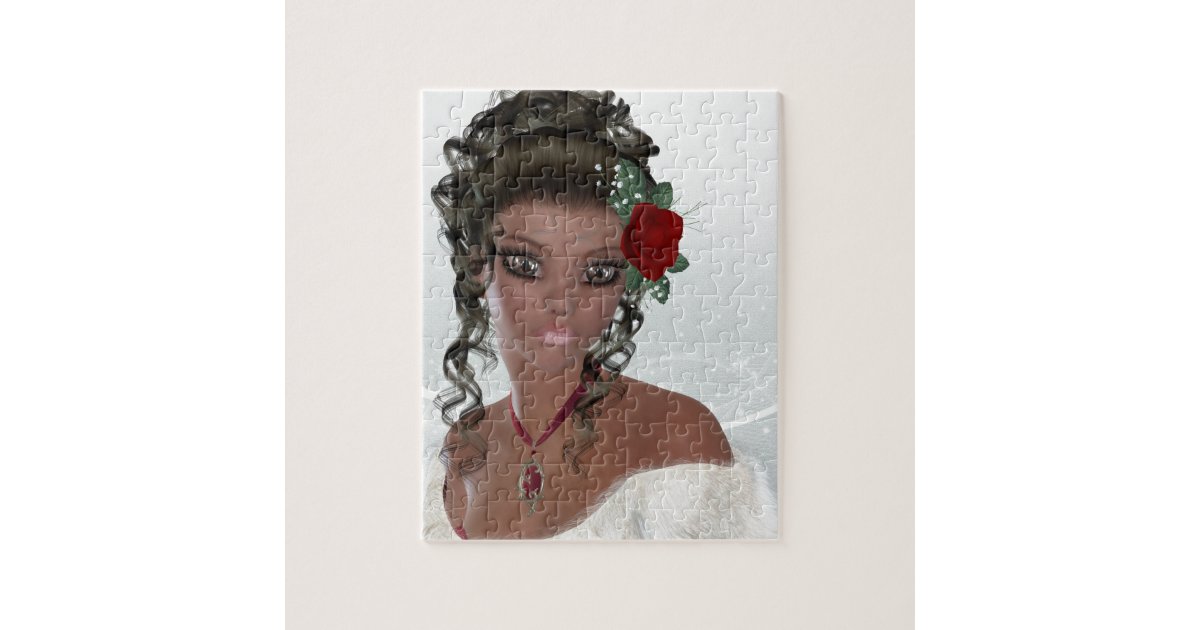 Beautiful African American Woman Jigsaw Puzzle | Zazzle
