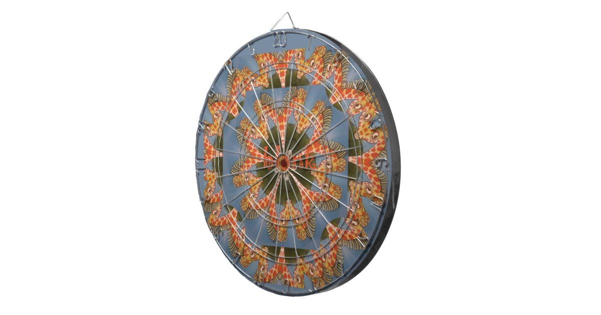 Beautiful amazing African colorful Giraffe blank Dart Board | Zazzle