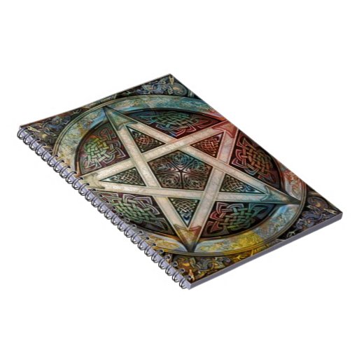 Beautiful And Colorful Pagan Pentacle Notebook | Zazzle