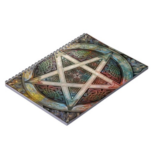 Beautiful And Colorful Pagan Pentacle Notebook | Zazzle