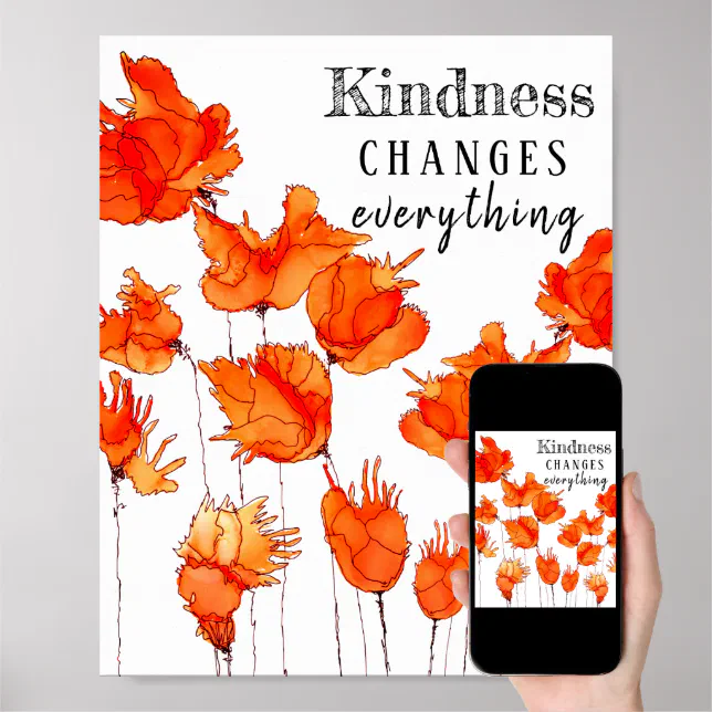 Beautiful and Colorful Poppies Poster 8X10" | Zazzle