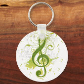 Beautiful and cool music notes with splatter keychain | Zazzle