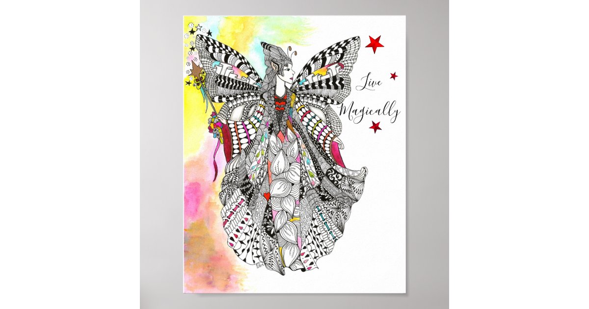 Beautiful and Magical Fairy Queen Poster | Zazzle
