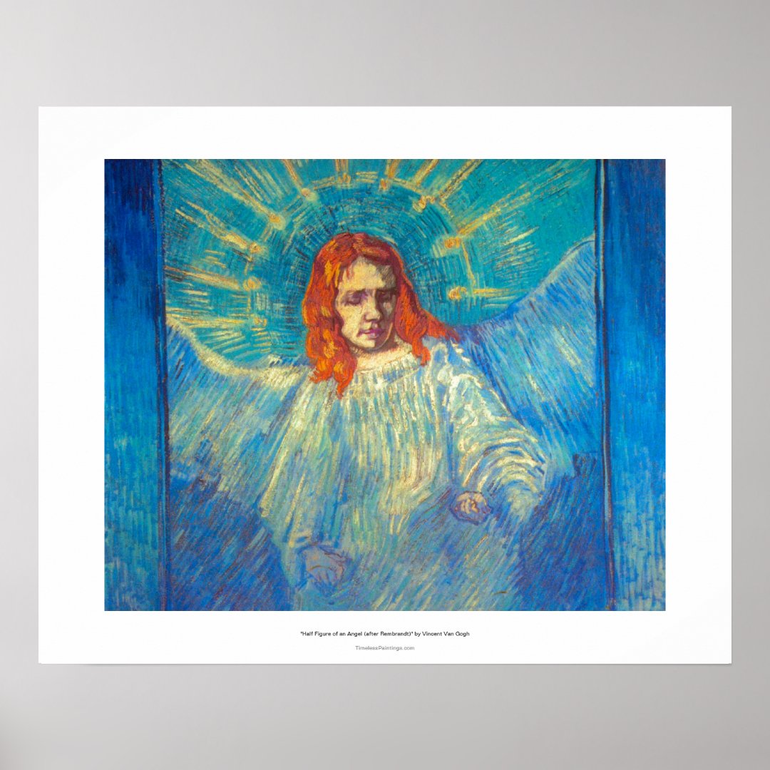 Beautiful Angel art glorious painting by Van Gogh Poster | Zazzle