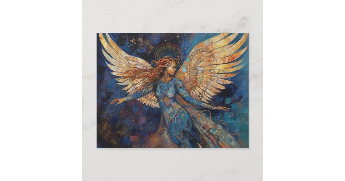 Beautiful Angel Collage Postcard | Zazzle