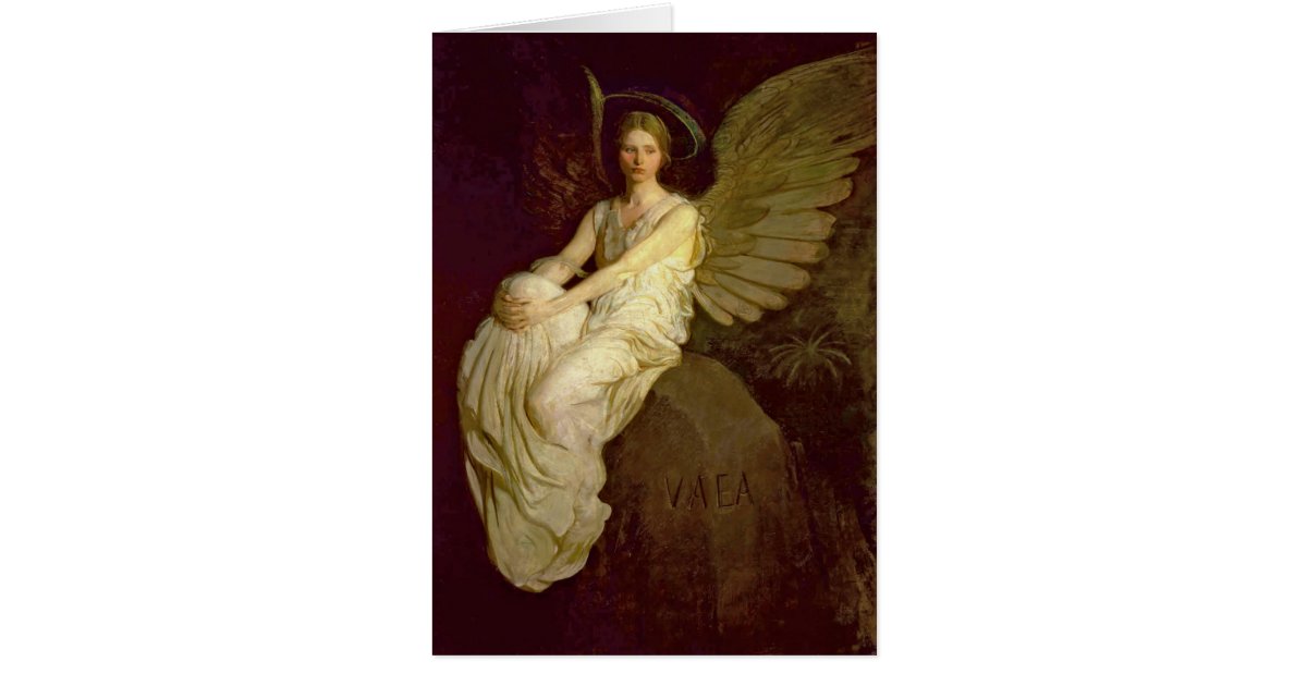 Beautiful Angel Vintage Card | Zazzle.com