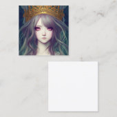 Beautiful Anime Girl Square Business Card | Zazzle