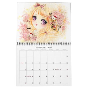 Beautiful anime girls Calendar 2013 | Zazzle
