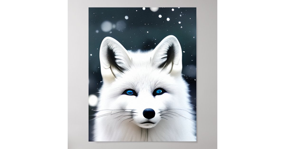 Beautiful Arctic Fox Poster | Zazzle